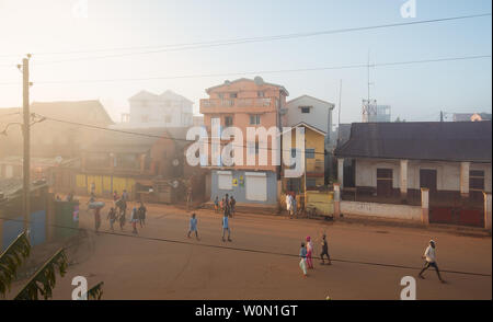 morning on a street in madagascar Stock Photo - Alamy