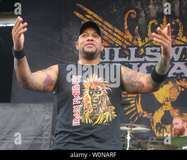 Howard Jones of Killswitch Engage performs on stage during the Vans ...