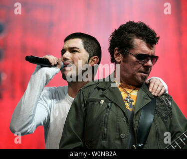 J.D. Fortune and Tim Farriss INXS performing on stage at the Sound ...