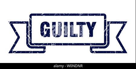 not guilty grunge ribbon. not guilty sign. not guilty banner Stock ...