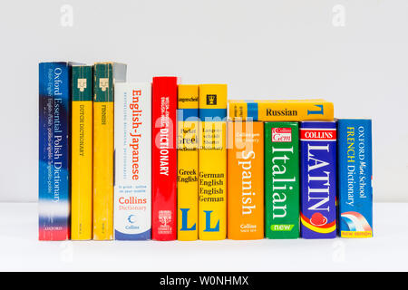 Foreign language dictionaries Stock Photo - Alamy