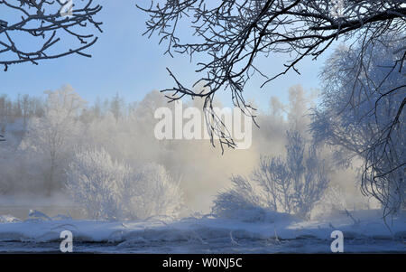 Heihe big platform rime beautiful scenery Stock Photo - Alamy