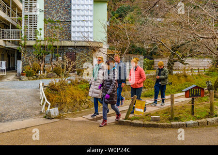 KYOTO, JAPAN, JANUARY - 2019 - Beautiful street winter scene at famous ...
