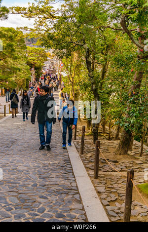 KYOTO, JAPAN, JANUARY - 2019 - Beautiful street winter scene at famous ...