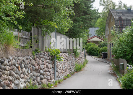 Streets of old Pispala in Tampere Finland Stock Photo - Alamy