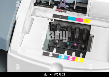 Detail of computer printer ink cartridges Stock Photo - Alamy