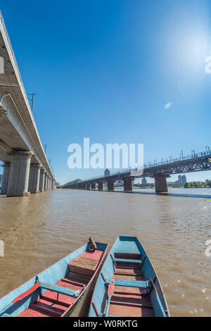 Songhua River Railway Bridge under Autumn Sunny Day in Harbin, China ...