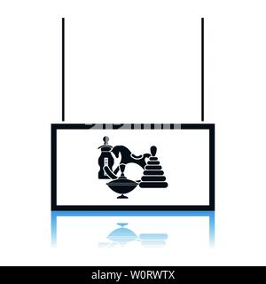 Toys market department icon. Shadow reflection design. Vector ...