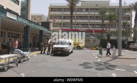 Paramedics and medical staff at Haemek Hospital during earthquake drill ...
