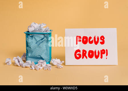 Handwriting text Focus Group. Conceptual photo showing assembled to ...