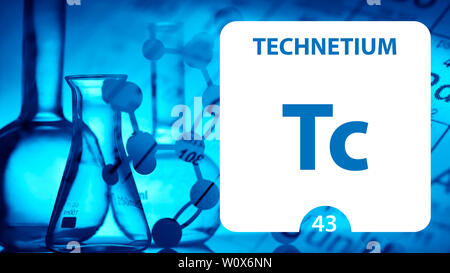 Technetium Chemical 43 element of periodic table. Molecule And ...