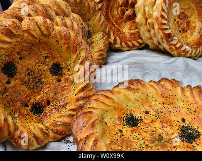 Uzbekistan - Uzbek bread, non or lepeshka Stock Photo - Alamy