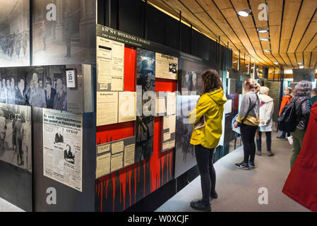 View of a display in the Norwegian Resistance Museum detailing German ...