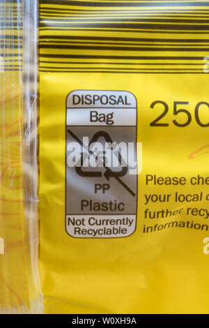 Disposal information on food packaging - sleeve recycle, tray recycle ...