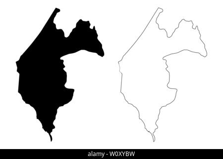 Thies Region (Regions of Senegal, Republic of Senegal) map vector ...