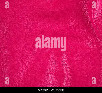 natural bright pink cowhide texture, full frame, scarlet color, close ...