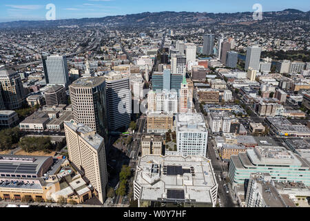 aerial view above downtown Oakland California Stock Photo - Alamy