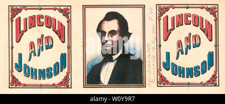 Vintage 1864 American Presidential Campaign Poster National Union ...