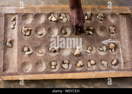 Traditonal african strategy board game know as morabaraba or muravarava ...