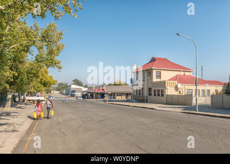 SENEKAL, SOUTH AFRICA, MAY 1, 2019: The Sasko grain silos in Senekal in ...