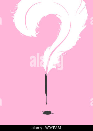 Cartoon Illustration of White Feather Clip Art Stock Photo - Alamy