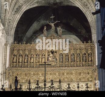 CRISTO DEL MILLON (RETABLO MAYOR) - SIGLO XIV - REMATE DEL RETABLO ...