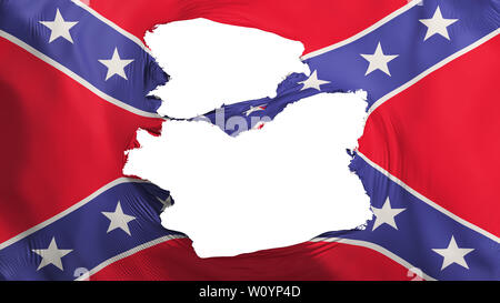 Ragged Confederate flag, white background, 3d rendering Stock Photo - Alamy