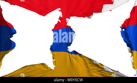 Tattered Nagorno Karabakh flag, white background, 3d rendering Stock Photo - Alamy