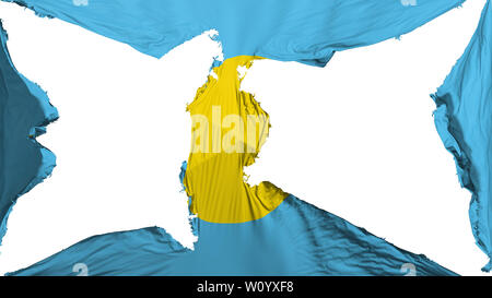 Damaged Palau flag, white background, 3d rendering Stock Photo - Alamy