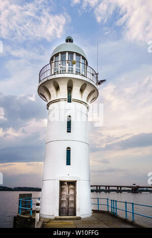 Singapore - Mar 16, 2019: Raffles Marina Lighthouse, built in 1994 and ...