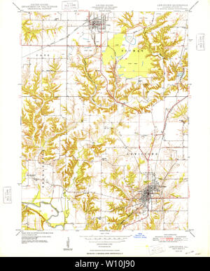 Map of Lewistown Illinois Stock Photo - Alamy