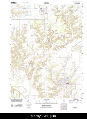 Map of Lewistown Illinois Stock Photo - Alamy