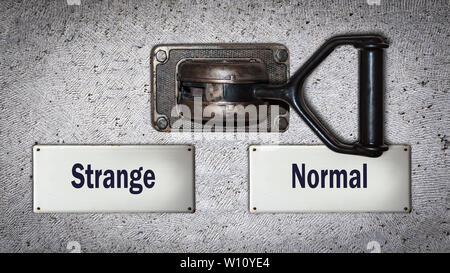Wall Switch Normal versus Strange Stock Photo - Alamy