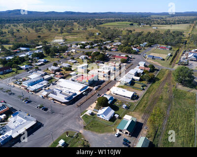Aerial of the small township of Biggenden Queensland Australia Stock ...