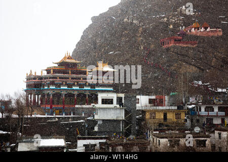 Himachal Pradesh, India - Kaza town view from Sakya Kaza Monestry in ...