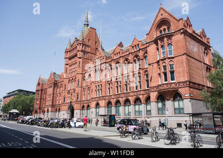 Red brick victorian gothic office building in Liverpool city centre ...