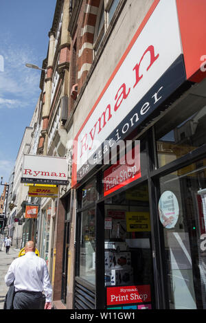 Ryman shop front on Fleet Street, City of London, UK Stock Photo - Alamy
