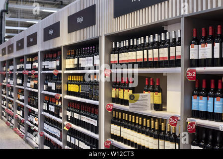 Spain. 6th June, 2019. Bottles of German beer brand Franziskaner ...