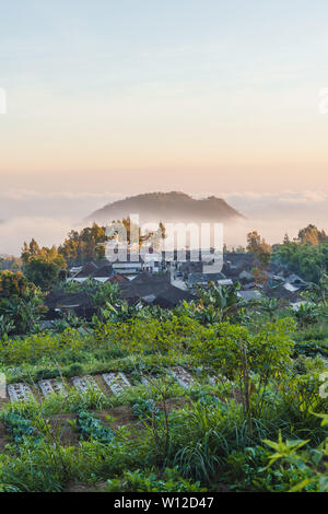 Telomoyo mountain sunrise view from Semarang, Indonesia Stock Photo - Alamy
