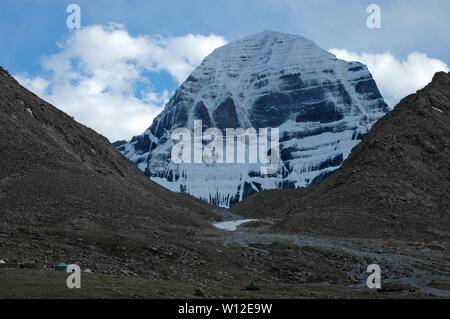 Mirror of karma at sacred mountain Kailash, Tibet, China Stock Photo ...