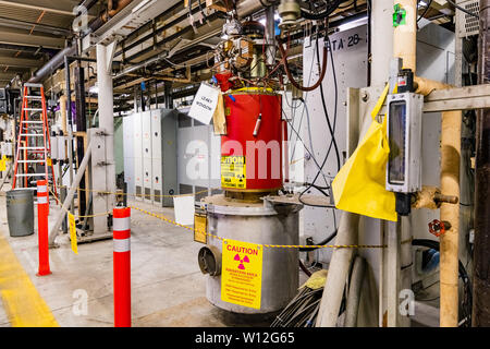 An interior view of the Synchrotron particle accelerator at the ...