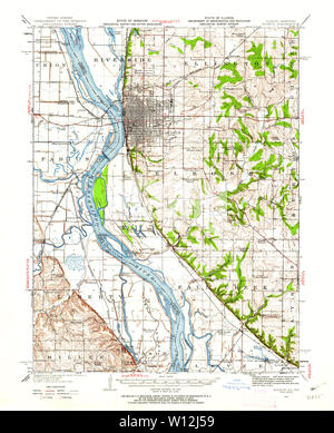 Quincy, Illinois, map 1944, 1:62500, United States of America by ...