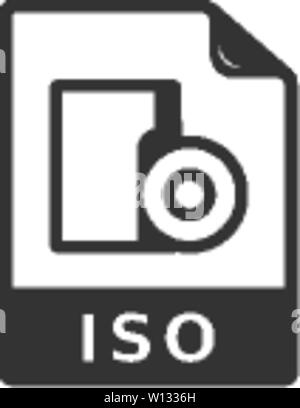 ISO file format icons in rounded square color glossy button set Stock ...