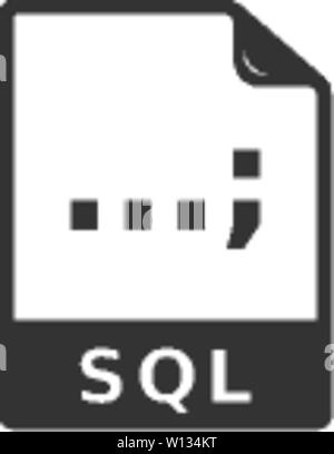 SQL file format icons in color illuminated spherical glass buttons on black background. Can be ...