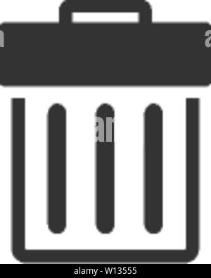 Single trash white flat icons on color rounded square backgrounds. 6 ...