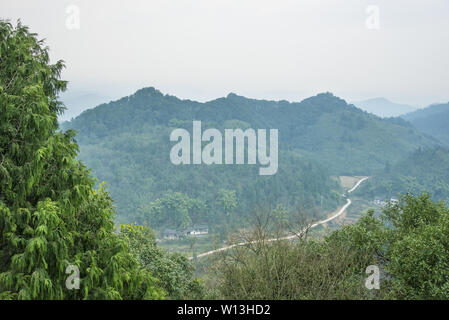 Scenery of Bashu mountains and rivers in Dazhu County, Sichuan Province ...