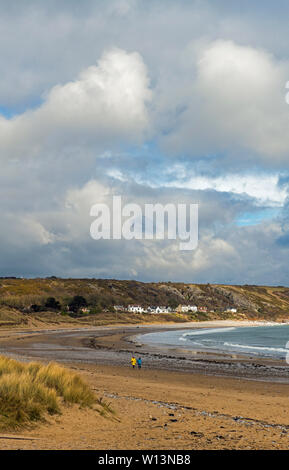 Port Eynon and Horton Beaches on the Gower Coast South Wales Stock ...