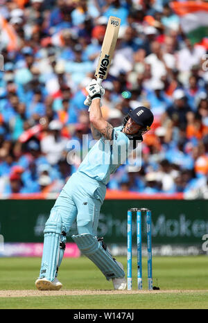 England's Ben Stokes in batting action during day two of the Ashes Test ...