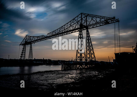 Tees Transporter Bridge, or the Middlesbrough Transporter aerial ...