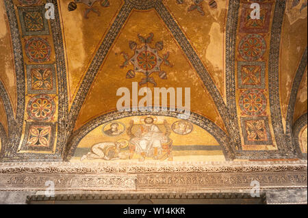 View inside Hagia Sophia originally built in the 6th Century by ...